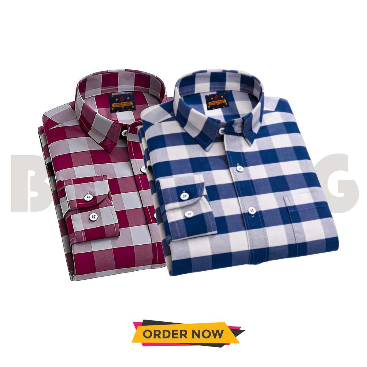 Men's long sleeve check shirt || 1181