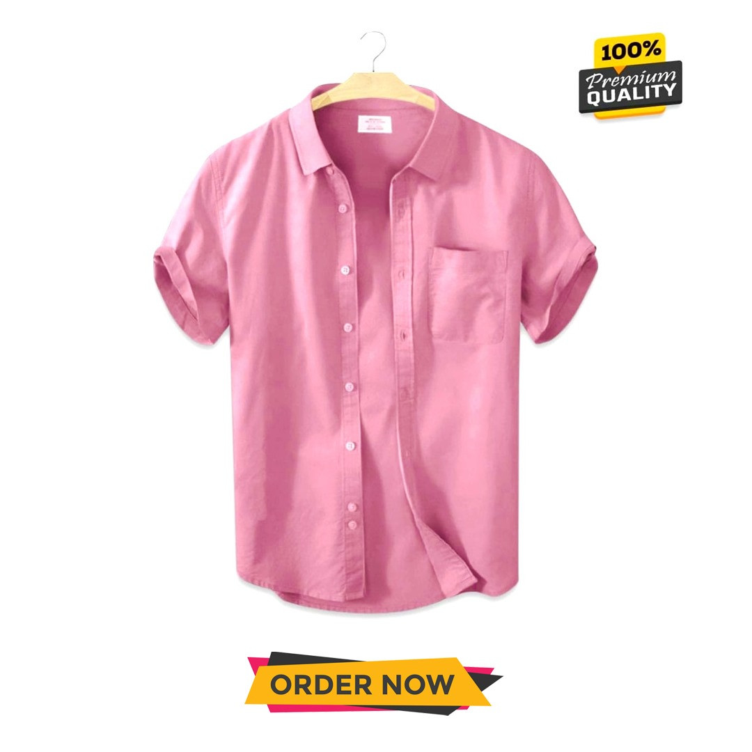 Solid Color Half Sleeve Shirt || 1269