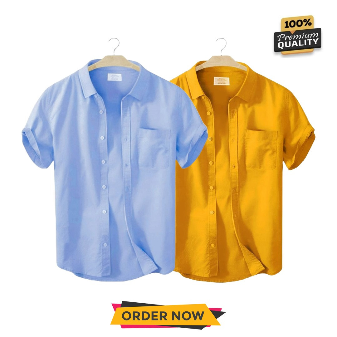 Solid Color Half Sleeve Shirt || 1288