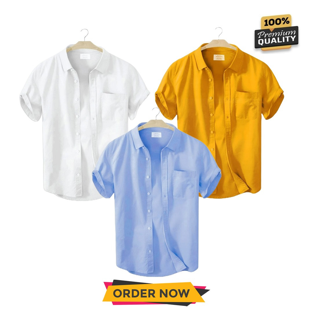 Solid Color Half Sleeve Shirt || 1302